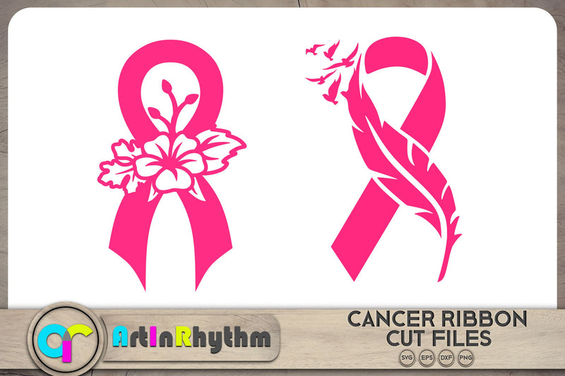 Breast Cancer pink ribbon SVG bundle - So Fontsy