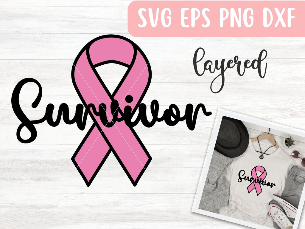 Breast Cancer SVG File for Cricut or Silhouette, Cancer Survivor SVG ...