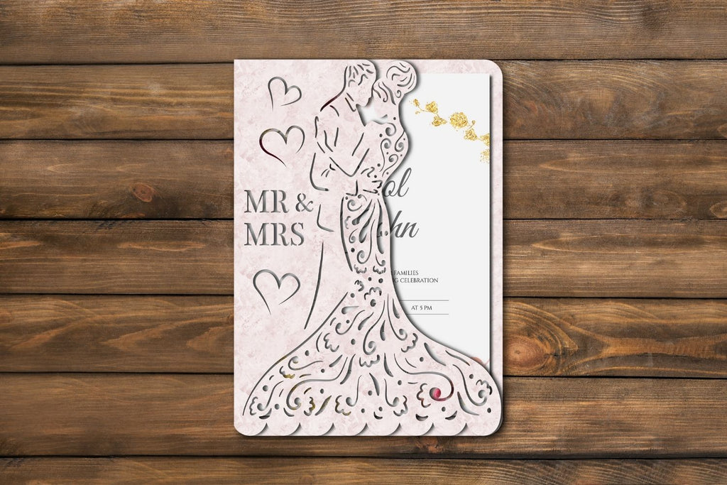 Bride and Groom Wedding Invitation Template - So Fontsy