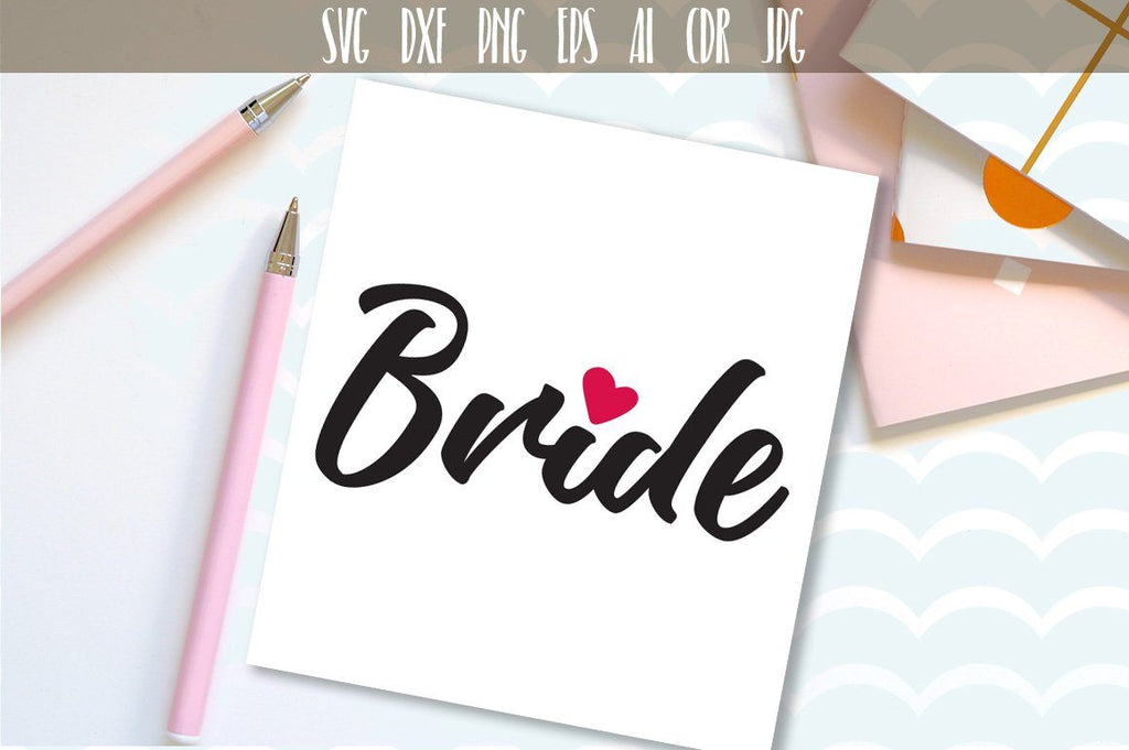 Bride Wedding design SVG - So Fontsy