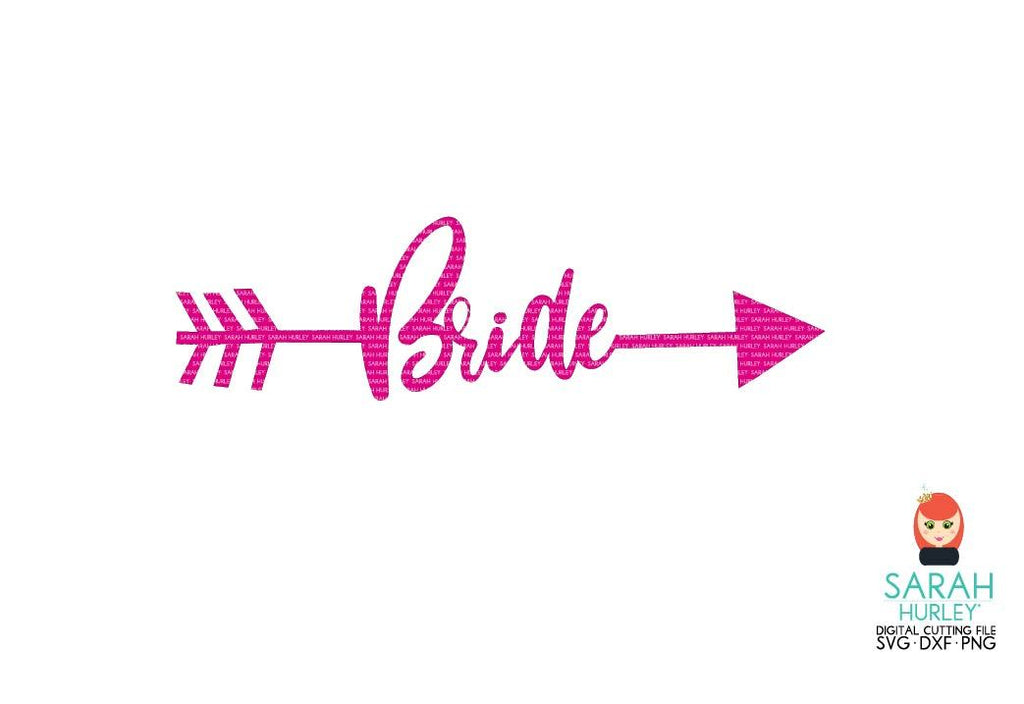 Bride Word Arrow - So Fontsy