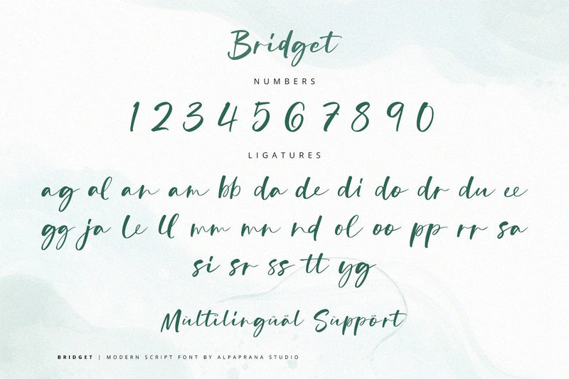 Bridget - Modern Script Font - So Fontsy