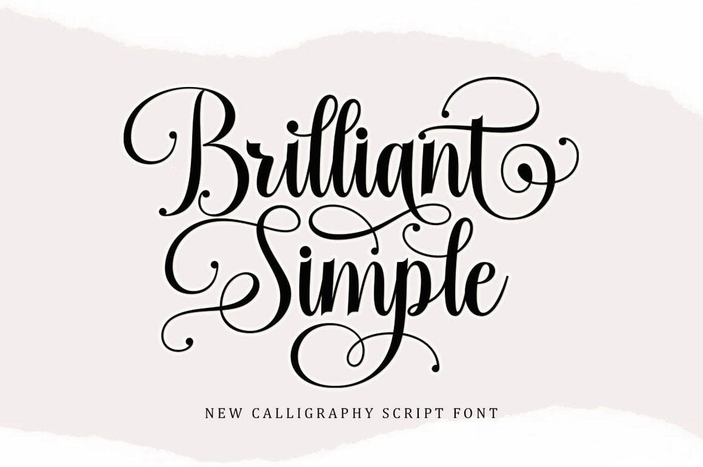 Brilliant Simple Script Font - So Fontsy