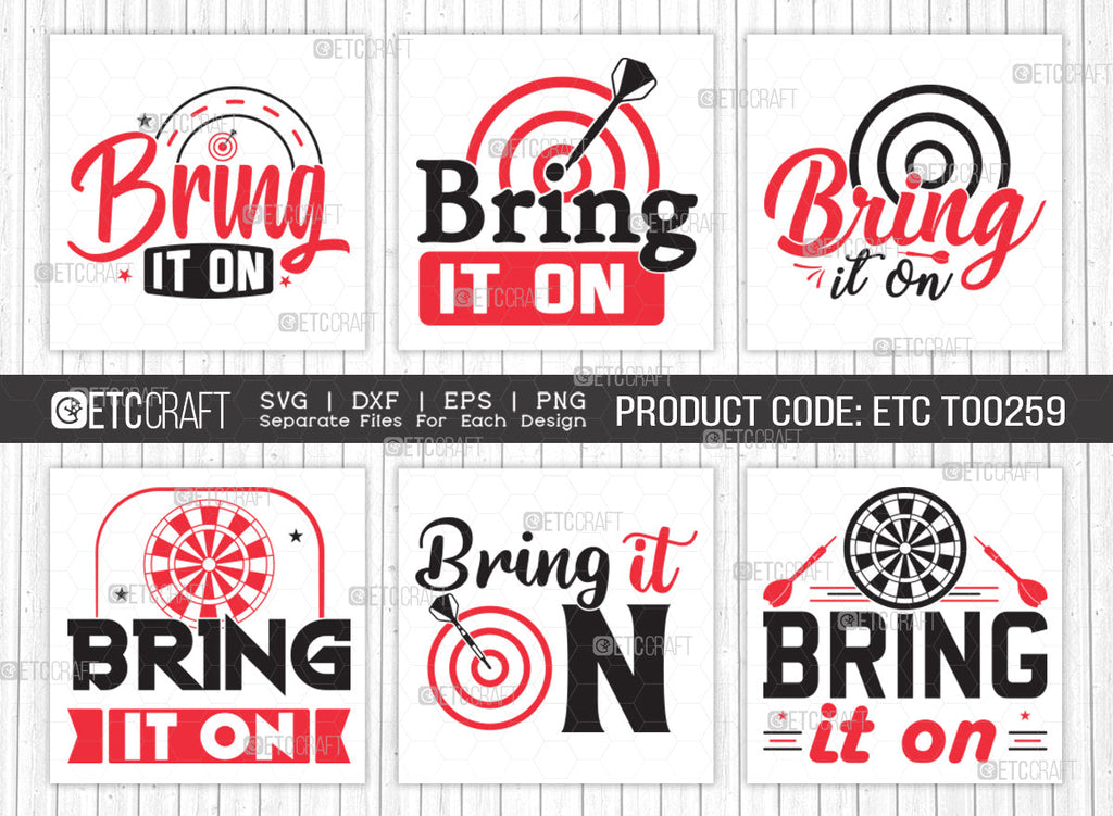 Bring It On SVG Bundle, Darts Svg, Sports Svg, Dartboard Svg, Game Svg ...