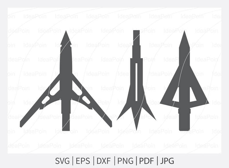 Broadhead Arrows SVG, Broadhead Arrows Silhouette, Archery SVG ...