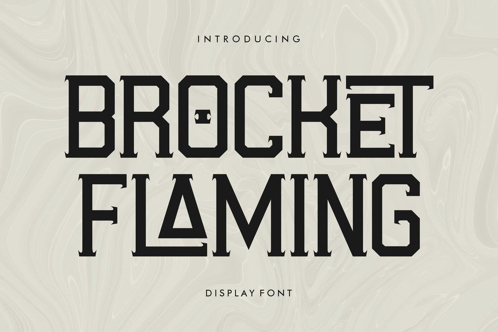 BROCKET FLAMING Typeface - So Fontsy
