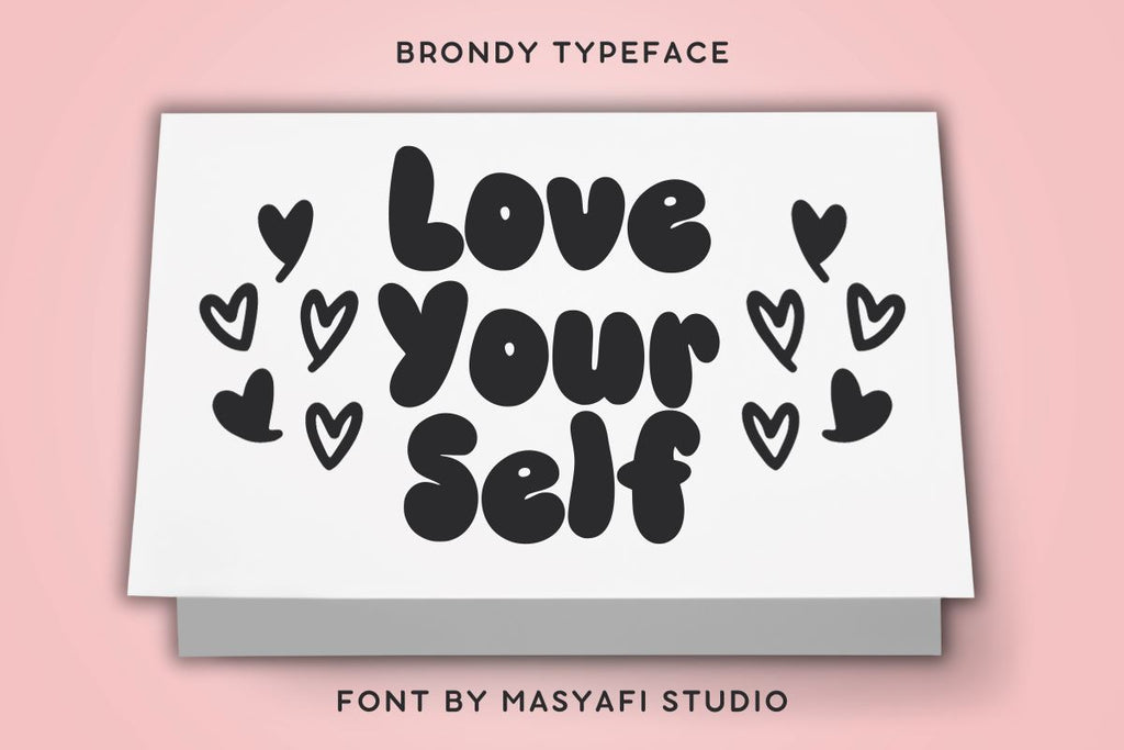 Brondy - Cute Bubble Font - So Fontsy