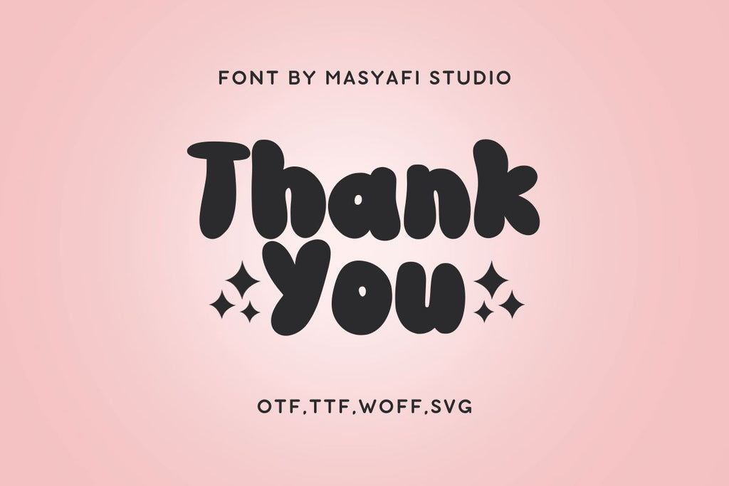 Brondy - Cute Bubble Font - So Fontsy