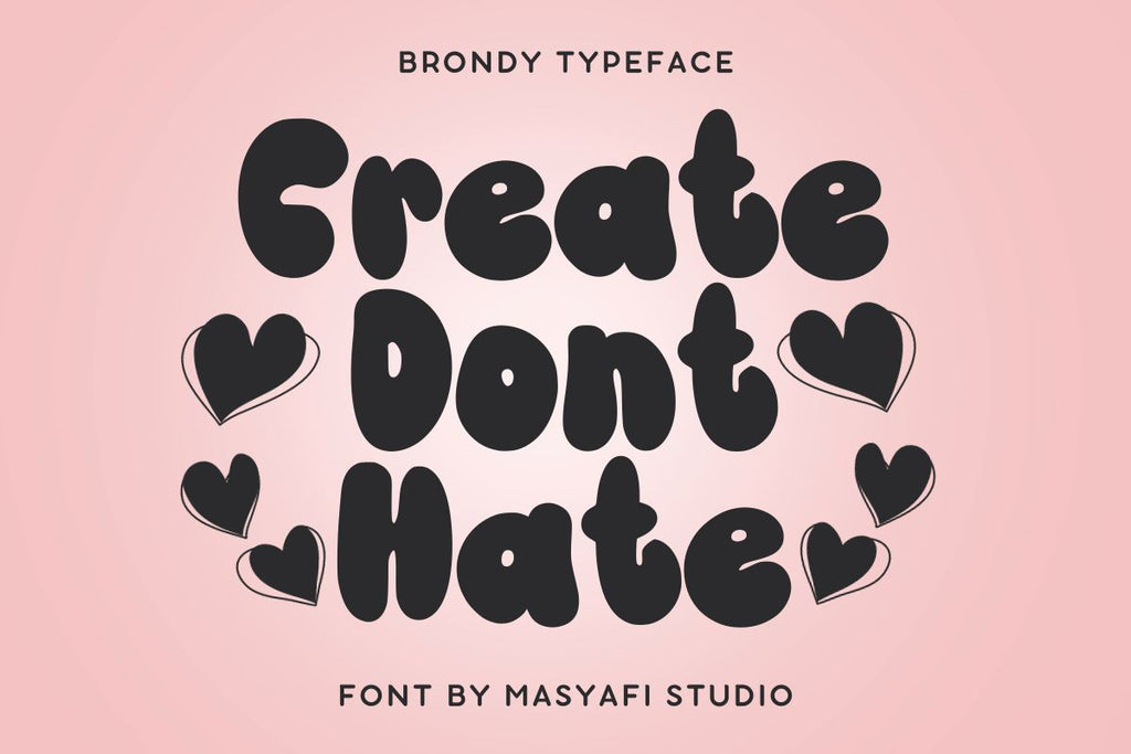 Brondy - Cute Bubble Font - So Fontsy