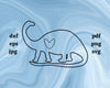 Brontosaurus Heart SVG Cut File - So Fontsy