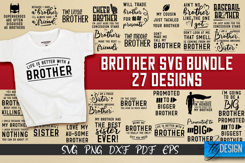 Brother SVG Bundle | Brother’s Quotes Design | Family SVG - So Fontsy