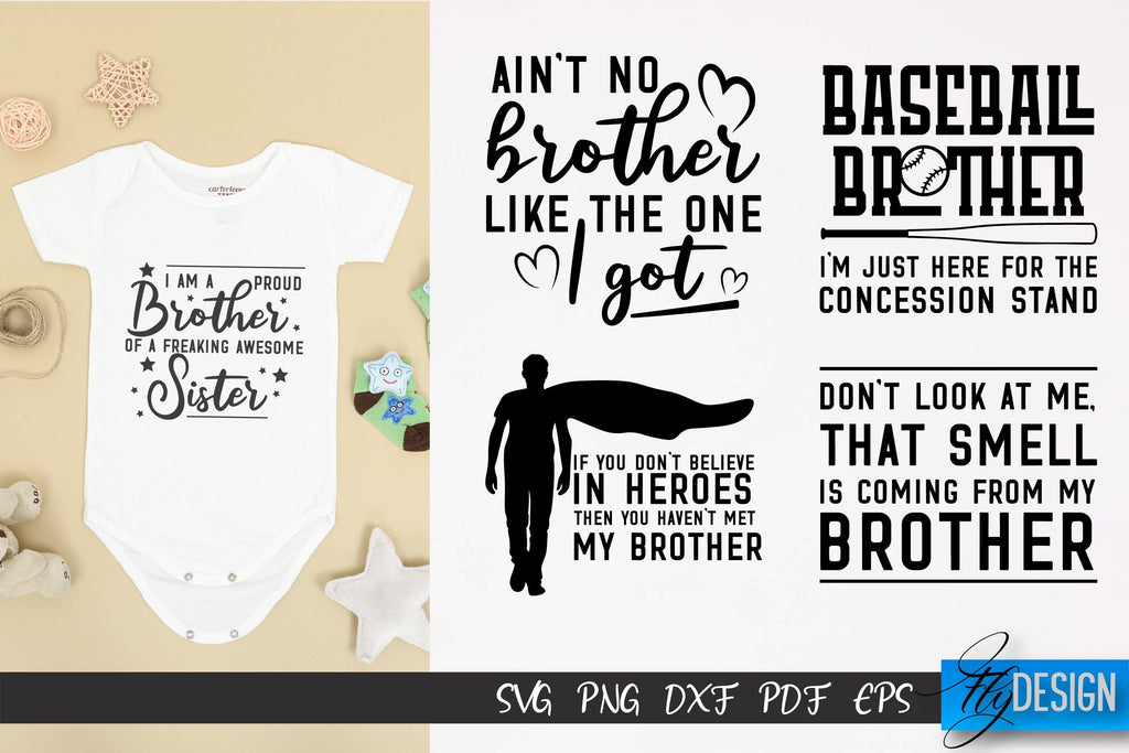 Brother SVG Bundle | Brother’s Quotes Design | Family SVG - So Fontsy