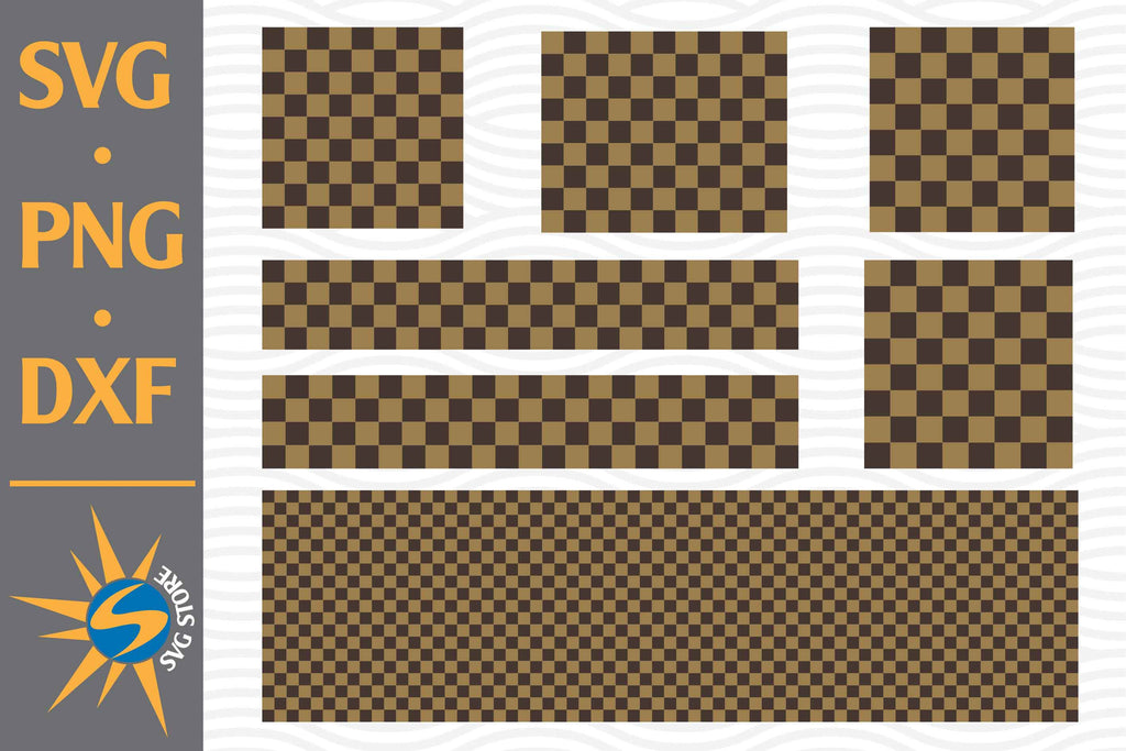 Brown Checkered Pattern SVG, PNG, DXF Digital Files Include - So Fontsy