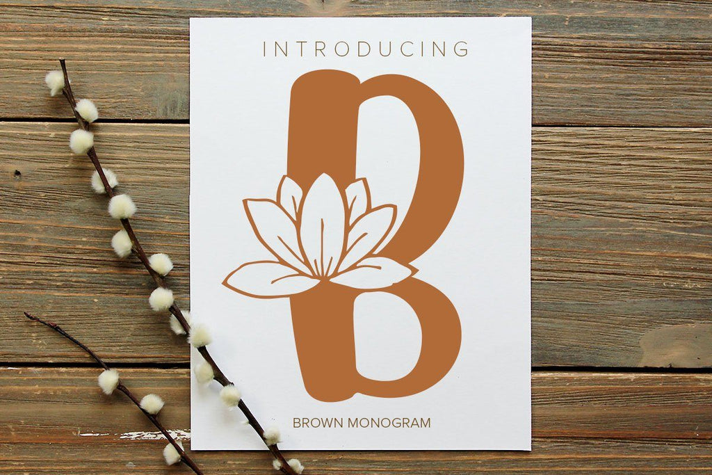 Brown Monogram - So Fontsy