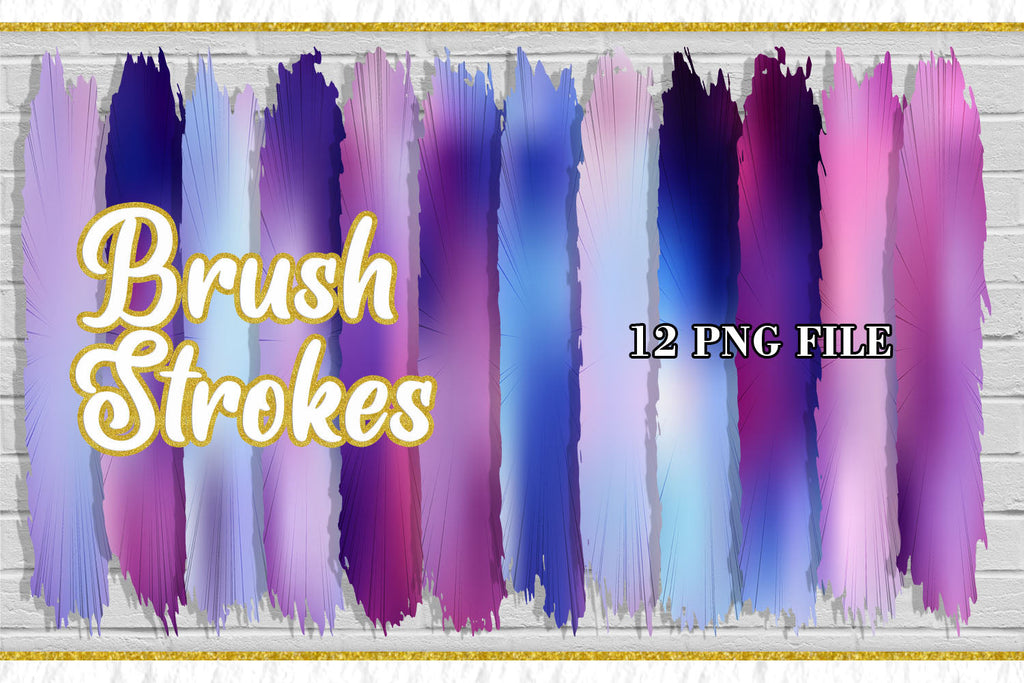 Brush Strokes Sublimation PNG, - So Fontsy