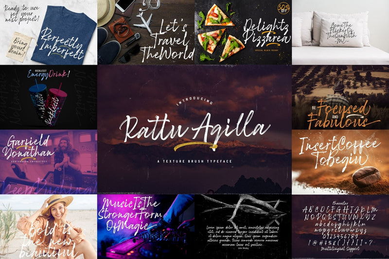 Brush Textured Font Bundle Vol. 3 - So Fontsy