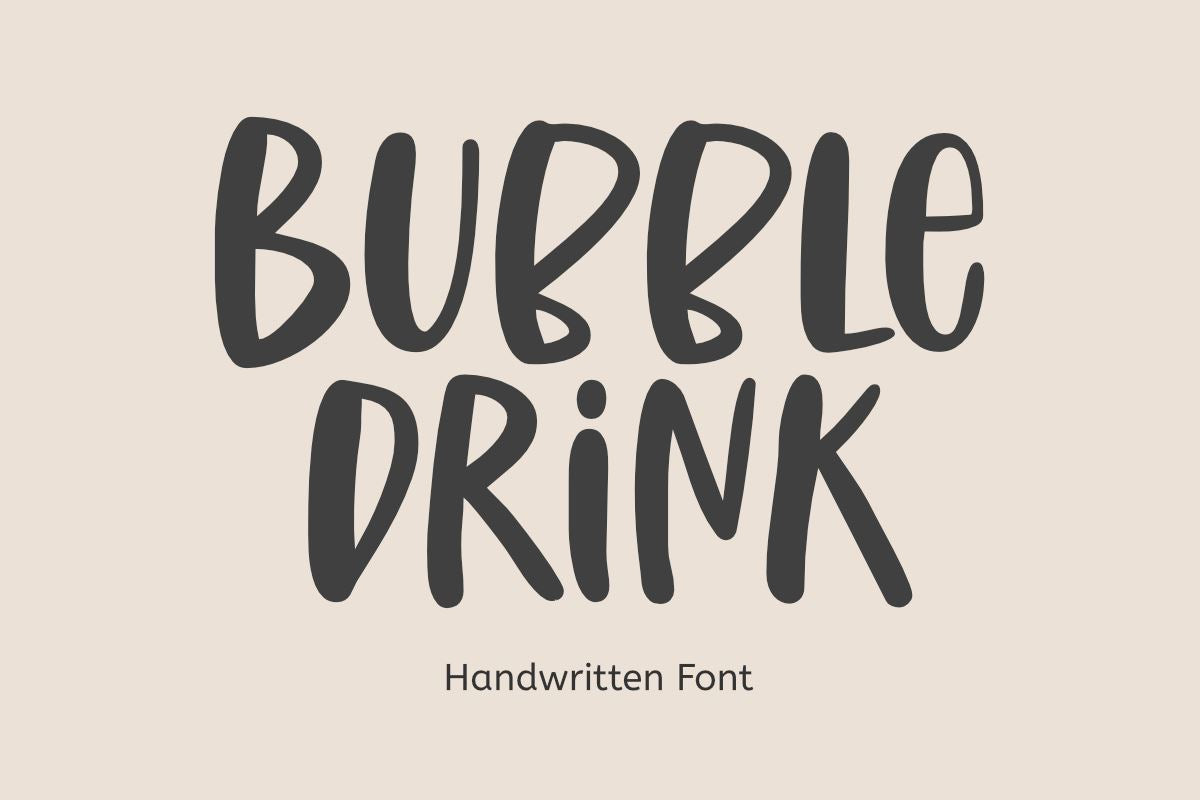 Bubble Drink - A Cute Handwritten Font - So Fontsy