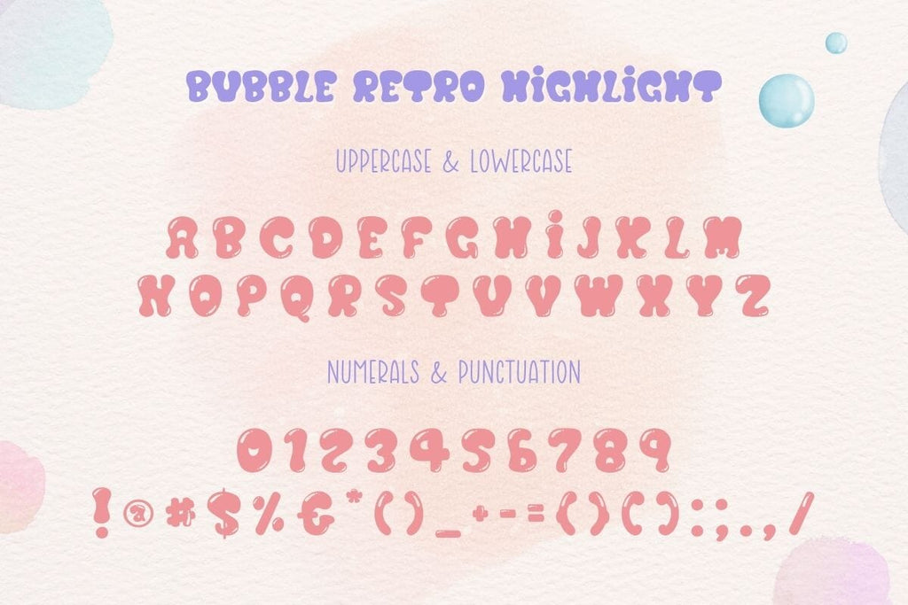 Bubble Retro - Cute Display Font - So Fontsy