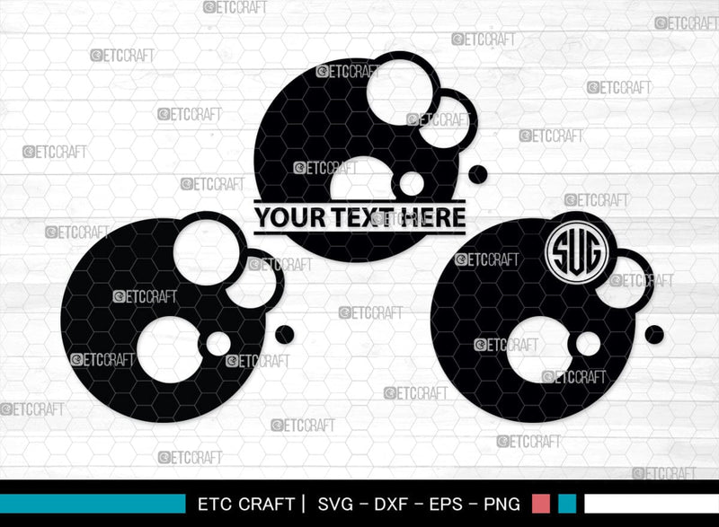 Bubbles Monogram, Bubbles Silhouette, Bubbles SVG, Water Bubbles Svg ...