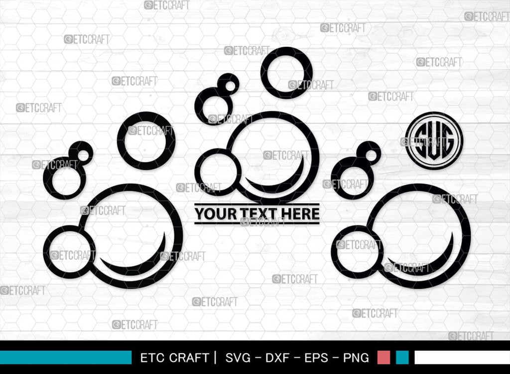 Bubbles Monogram, Bubbles Silhouette, Bubbles SVG, Water Bubbles Svg ...