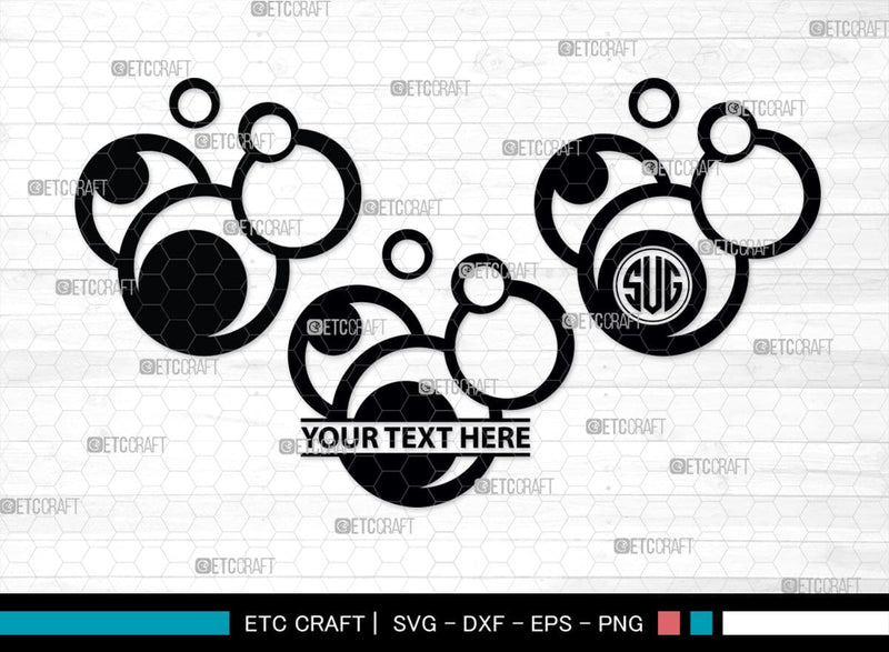 Bubbles Monogram, Bubbles Silhouette, Bubbles SVG, Water Bubbles Svg ...