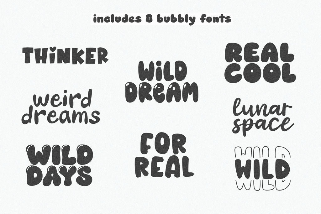 Bubbly Retro Font Bundle - So Fontsy