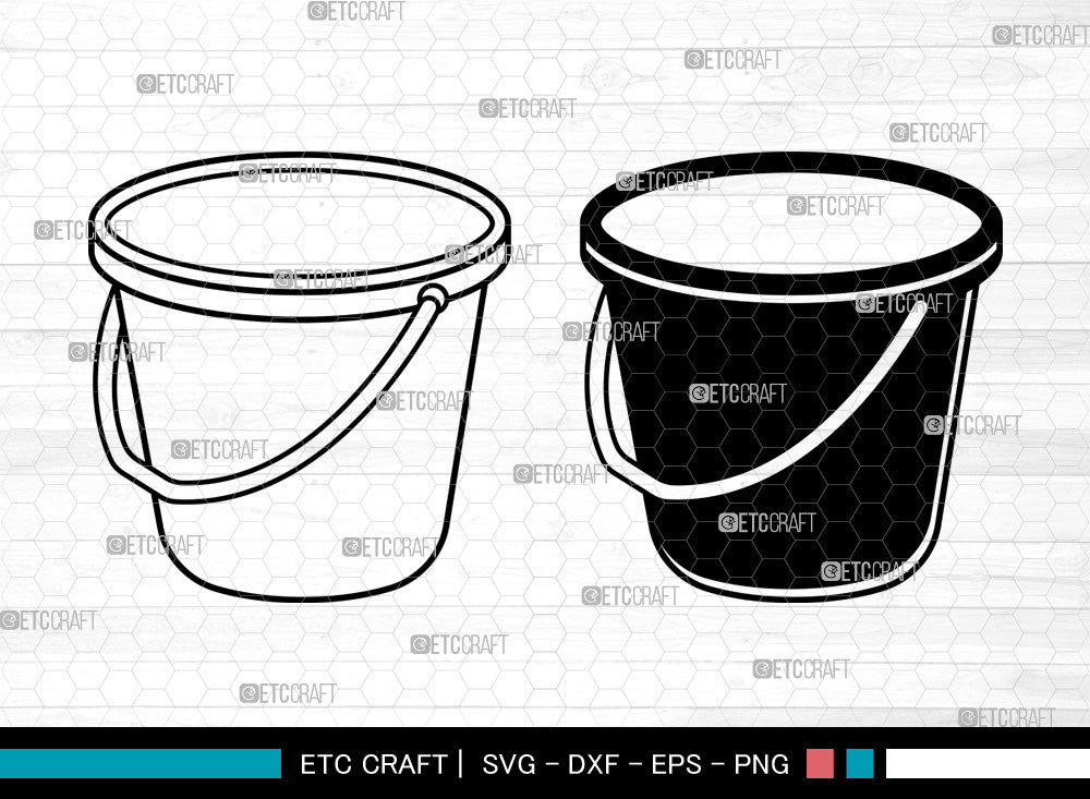 Bucket SVG, Water Bucket Svg, Cleaning Bucket Svg, Bin Bucket Svg ...