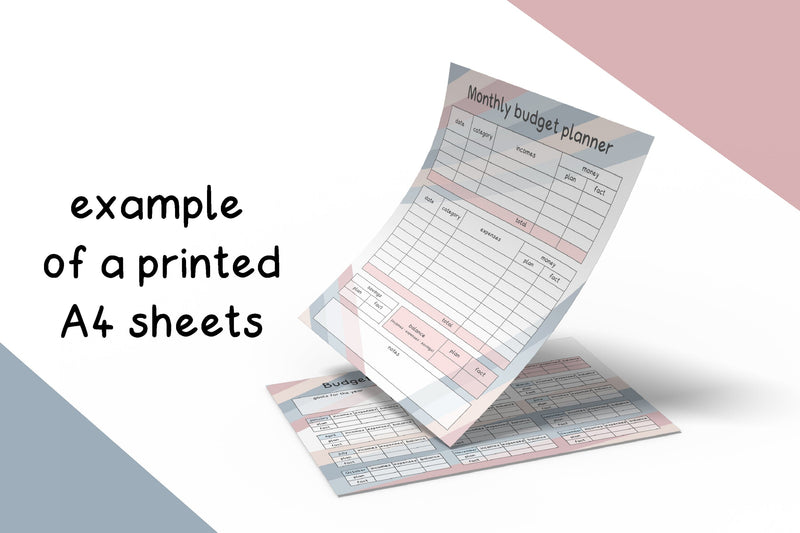 Budget Planer Book | A4 PDF Printable Templates - So Fontsy