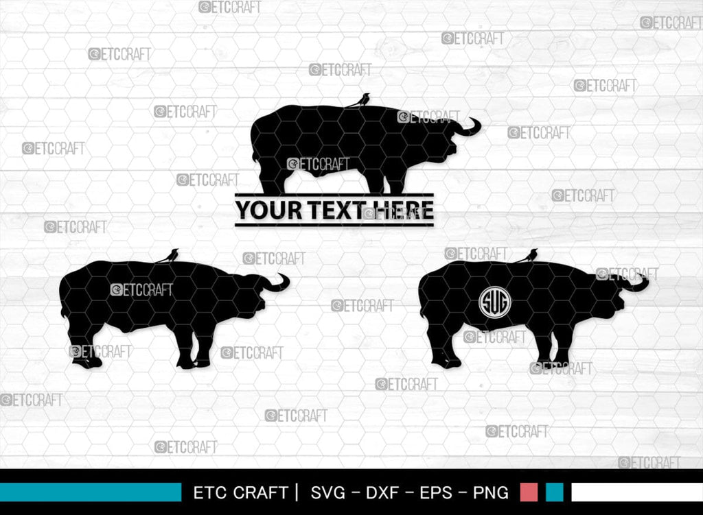Buffalo Monogram, Buffalo Silhouette, Buffalo SVG, Bull Rider Svg ...
