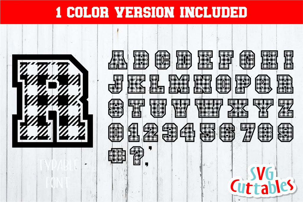 Buffalo Plaid Alphabet - So Fontsy