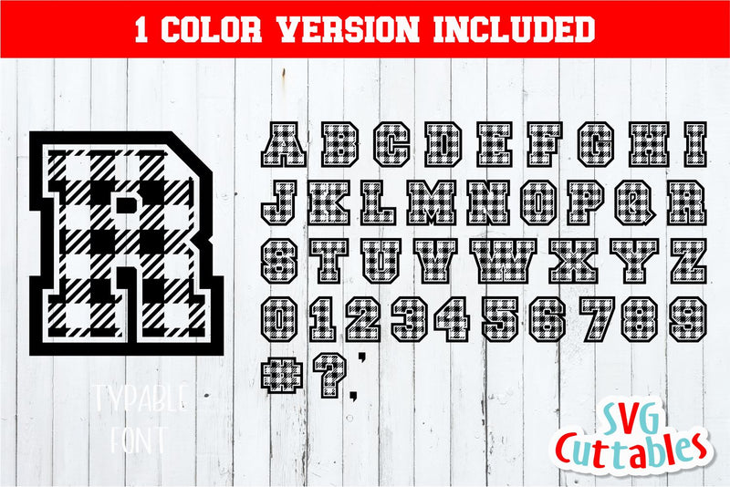 Buffalo Plaid Alphabet - So Fontsy