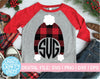 Buffalo Plaid Hat Monogram Frame | Christmas SVG Cut File - So Fontsy