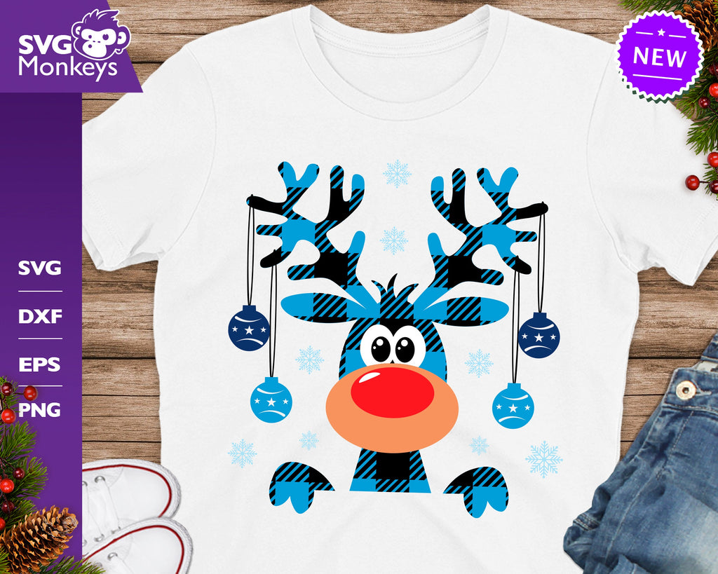 Buffalo Plaid Moose Bundle Svg, Christmas Moose Svg, Moose Svg Bundle ...