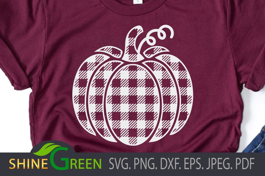 Buffalo Plaid Pumpkin - Fall SVG, Autumn DXF - So Fontsy