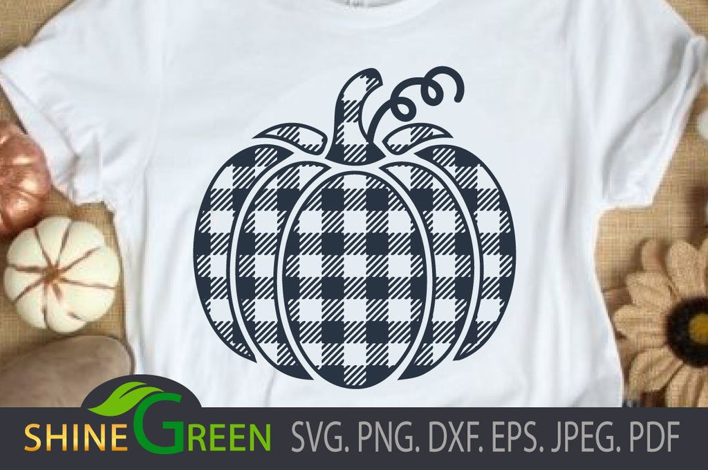 Buffalo Plaid Pumpkin - Fall SVG, Autumn DXF - So Fontsy