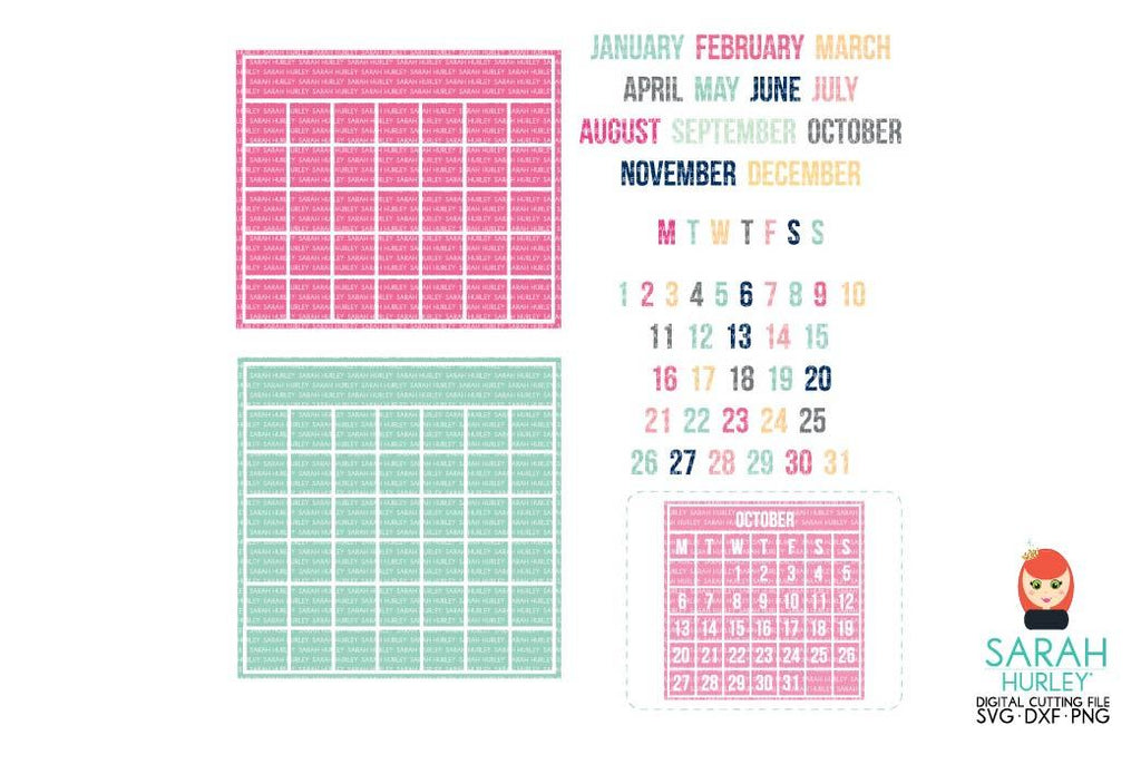 Build A Calendar Set - So Fontsy
