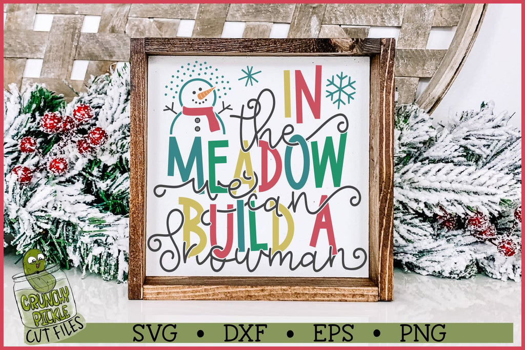 Build a Snowman Christmas SVG File - So Fontsy