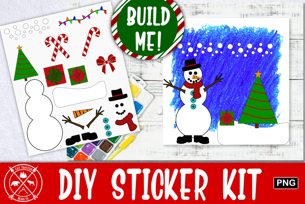Build a Snowman sticker kit|Sticker PNG - So Fontsy