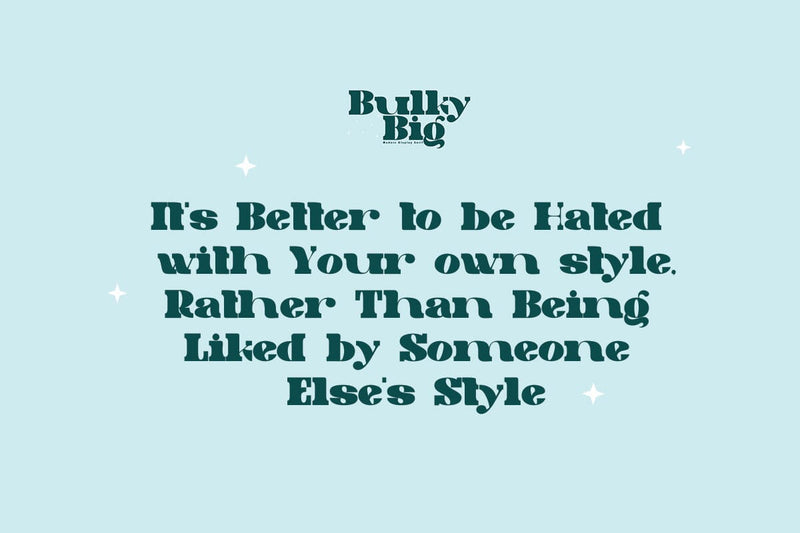 Bulky Big - So Fontsy