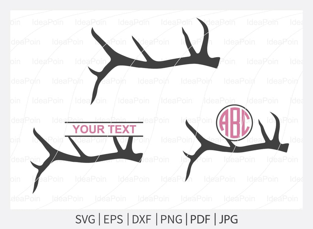 Bull Elk Antlers svg, Antlers svg, Elk Antlers Monogram svg, Elk ...