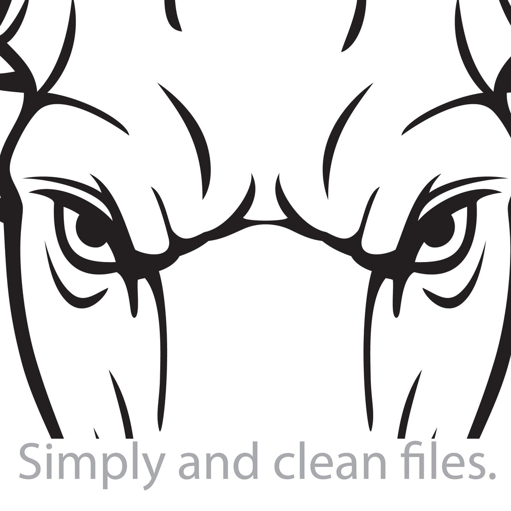 Bull Head. Cut files for Cricut. Clip Art silhouettes (eps, svg, pdf ...