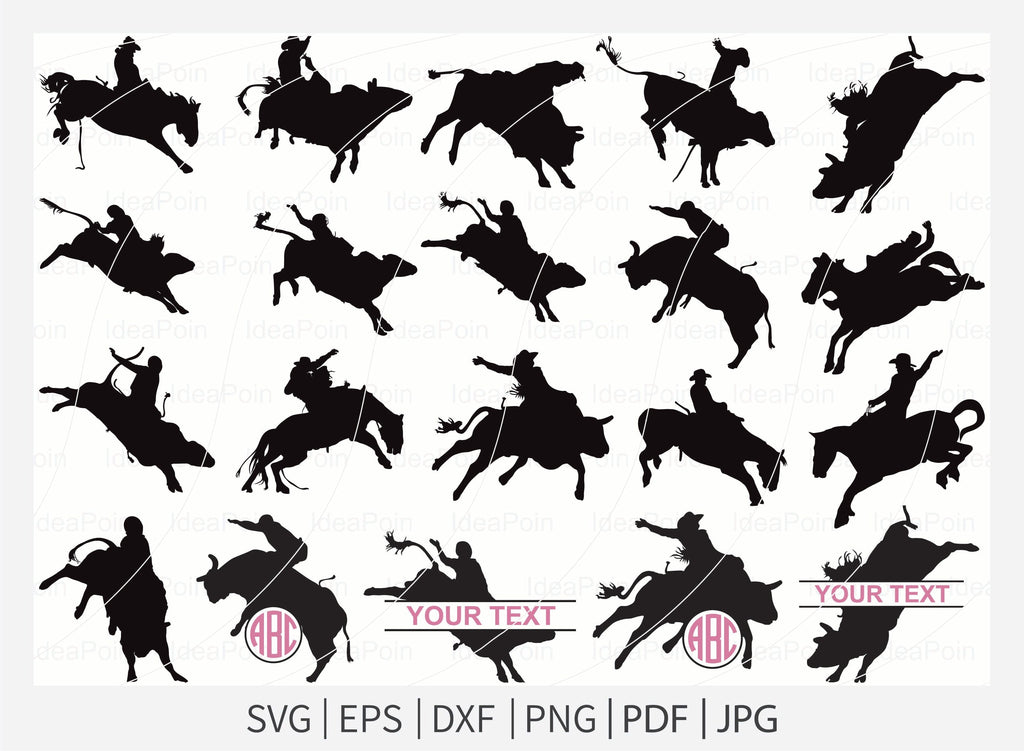 Bull riding SVG, rodeo svg, Rodeo Cowboy SVG, Western Rodeo Cowboy ...