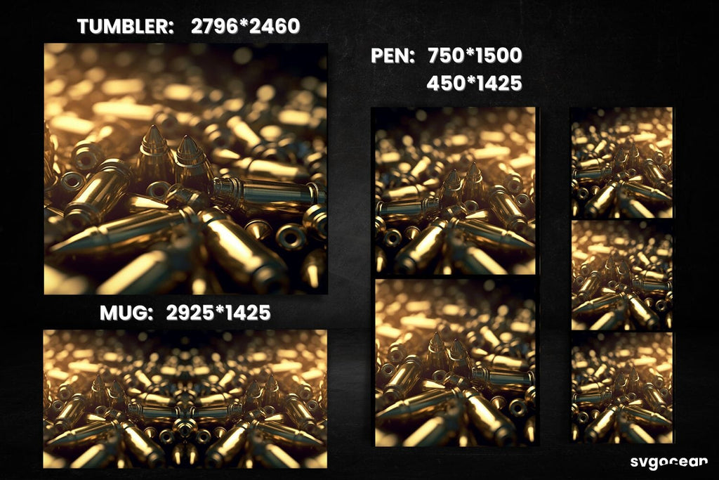 Bullet Cartridge Wrap | Tumbler | Mug | Pen - So Fontsy