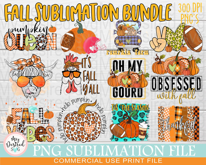 Bundle Fall Vibes Png, Thankful Vibes PNG - So Fontsy