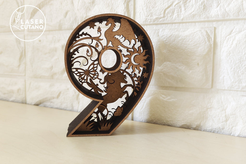 Bundle NUMBERS Multilayer Laser Cut Files, Mandala, Sign SVG - So Fontsy