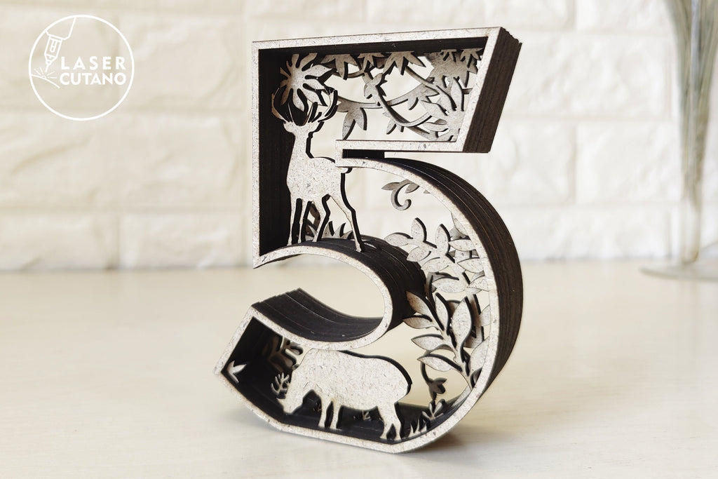 Bundle NUMBERS Multilayer Laser Cut Files, Mandala, Sign SVG - So Fontsy