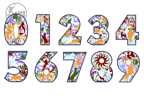 Bundle NUMBERS Multilayer Laser Cut Files, Mandala, Sign SVG - So Fontsy