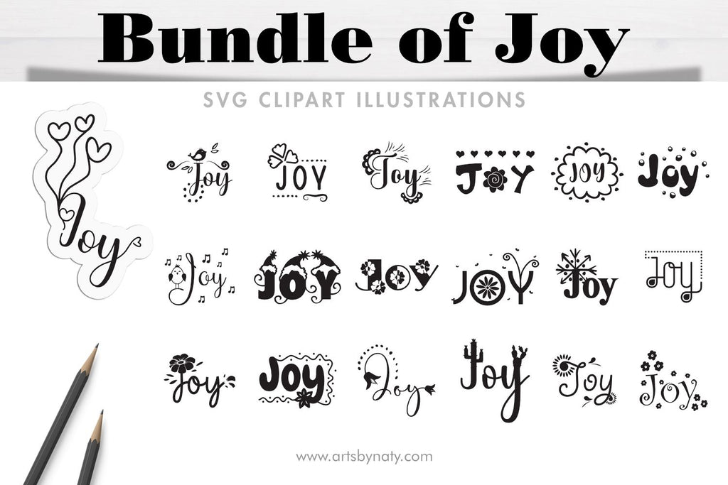 Bundle of Joy SVG clipart illustrations. - So Fontsy