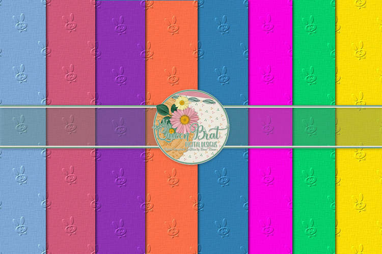 Bunny Hop Embossed Papers - So Fontsy