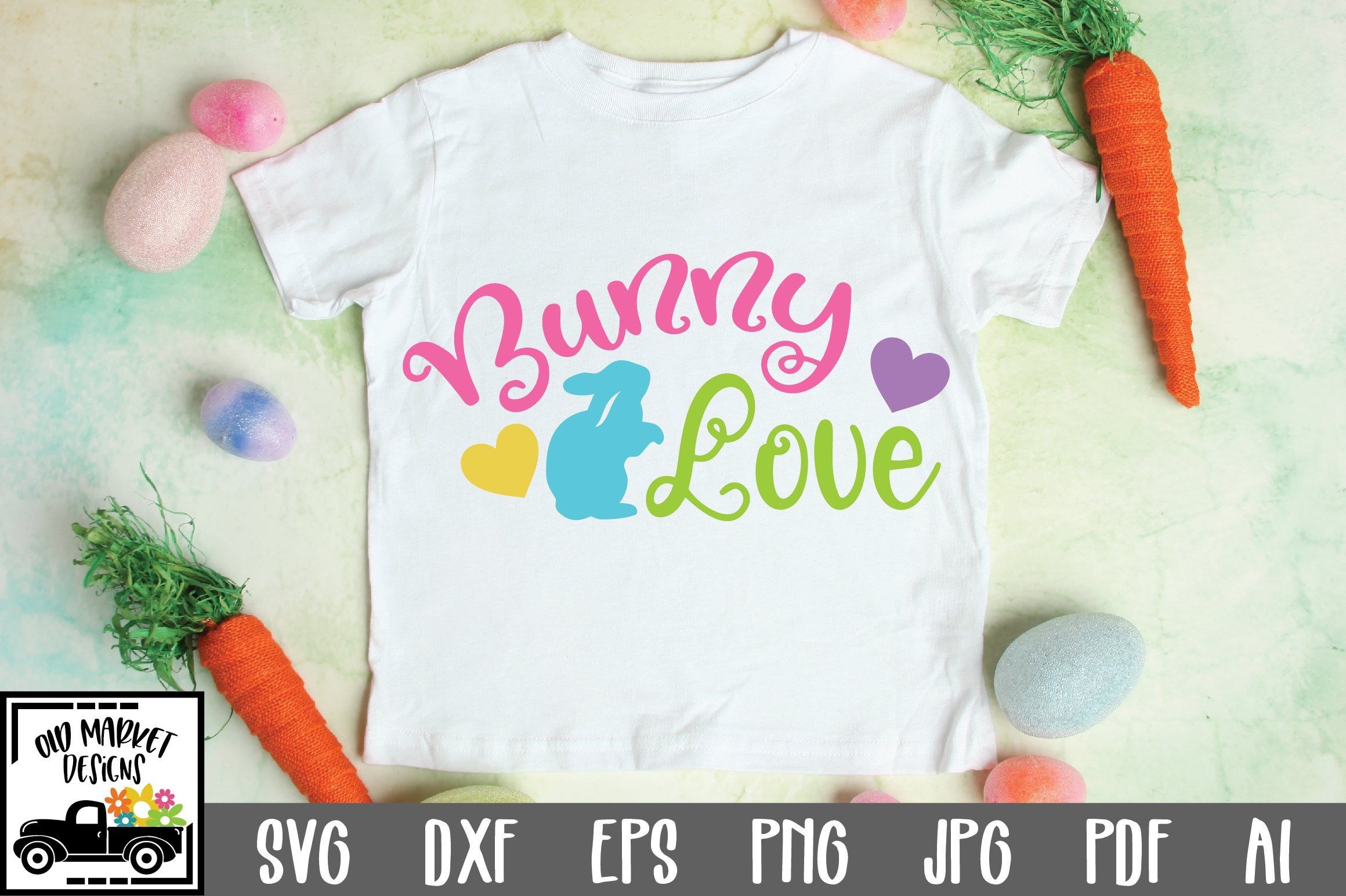 Bunny Love SVG Cut File - So Fontsy